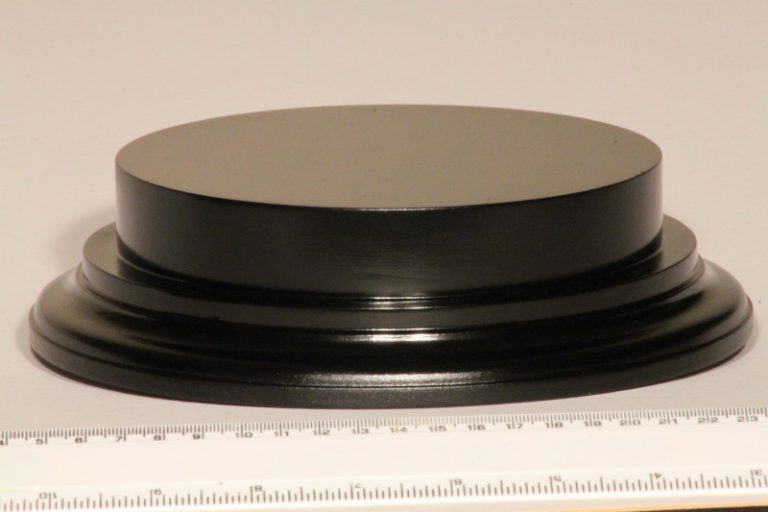Round Plinth Base, Satin Black