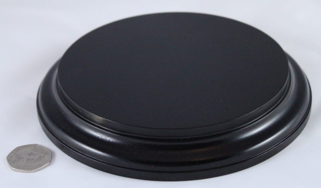 Black Round Base 175mm x 25mm
