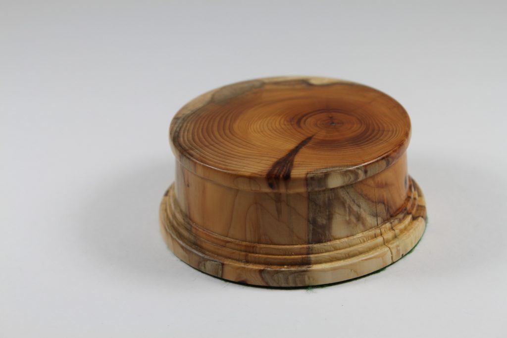 Yew solid wood Model / Trophy Base 30mm High and a display area of 70mm ...