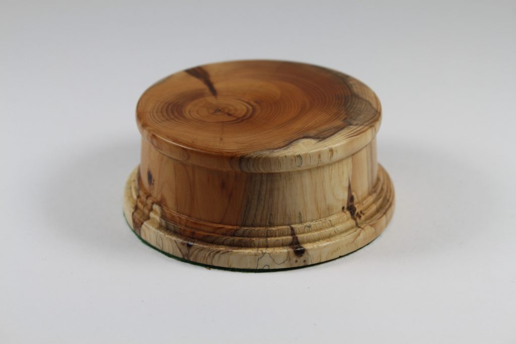 Yew solid wood Model / Trophy Base 30mm High and a display area of 70mm ...