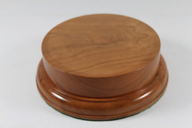 Solid Cherry wood Display Plinth 140mm diameter x 50mm high
