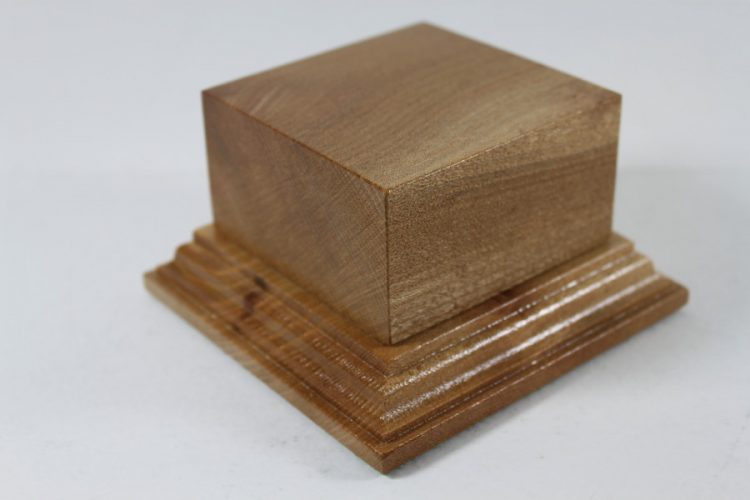 Solid Oak Plinth 75mm x 75mm x 40mm High