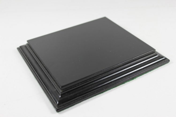 Black Rectangular Flat Base 135mm x 120mm x 18mm