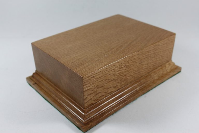 Solid Oak Large Oblong Raised Plinth 130mm x 180mm x 50mm High