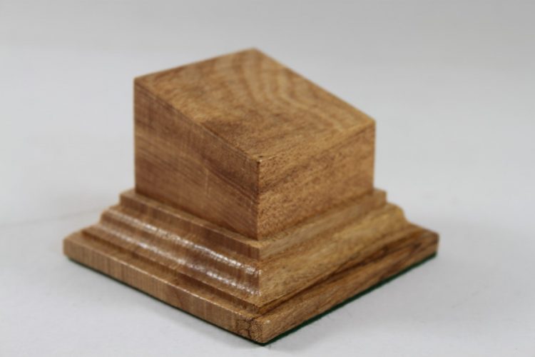 Oak Square Plinth with Sloping top 50mm x 50mm x 35mm High