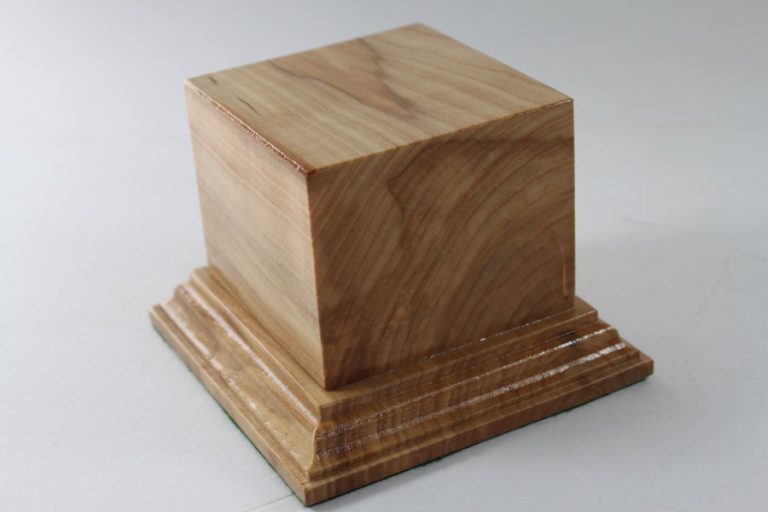 Ash Square Plinth 75mm x 75mm x 57mm High