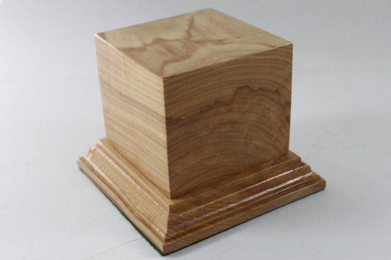 Ash Square Plinth 80mm x 80mm x 68mm High