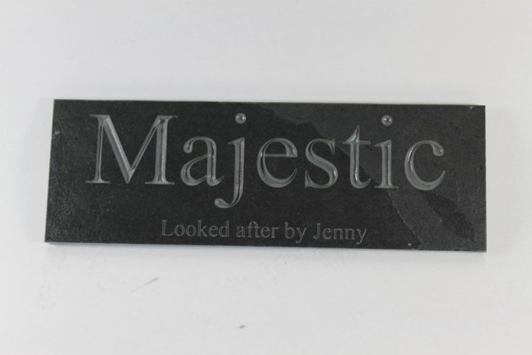 Deep Engraved Slate Name Plate for Stable Doors 300mm x 100mm x 10mm