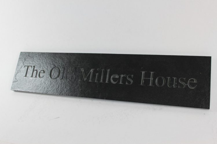 Deep Engraved Slate House name plate 400mm x 90mm x 10mm