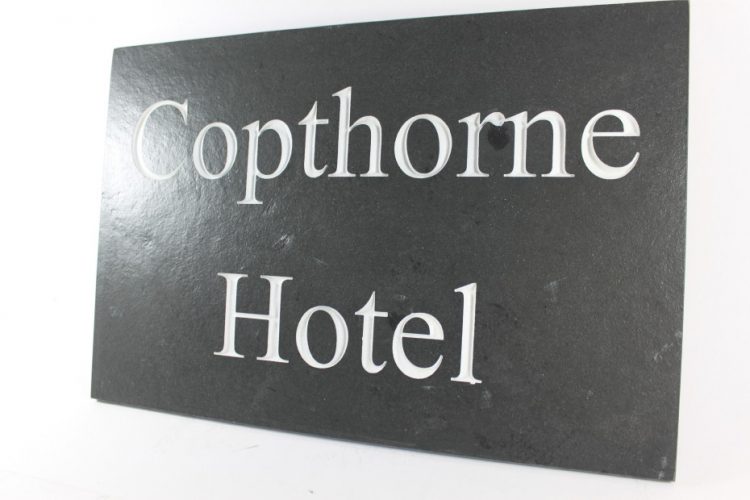 Deep Engraved Slate House name plate 450mm x 300mm x 10mm