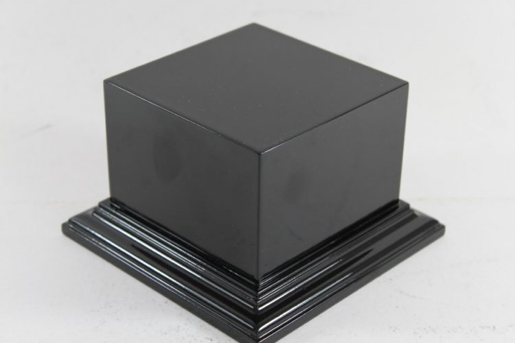 Satin Black Square Plinth 100mm x 100mm 65mm High • The Rugged Company