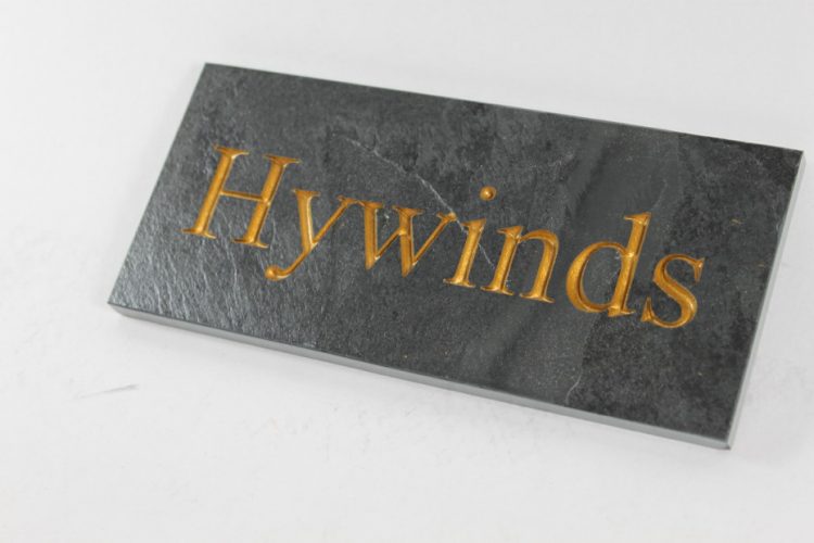 Deep Engraved Slate House name plate 200mm x 90mm x 10mm