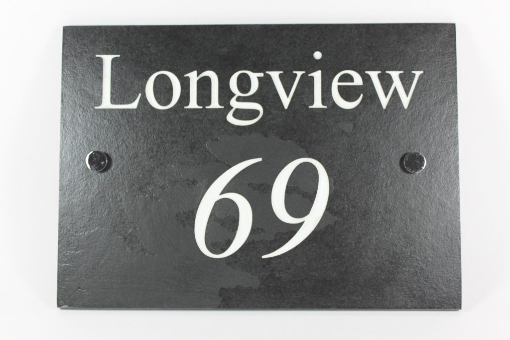 Deep Engraved Slate House name plate 350mm x 250mm x 10mm