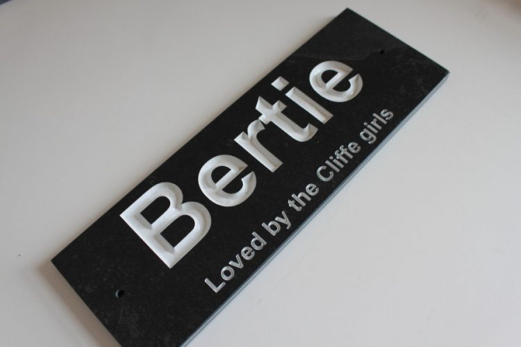 Deep Engraved Slate Name Plate for Stable Doors 300mm x 100mm x 10mm